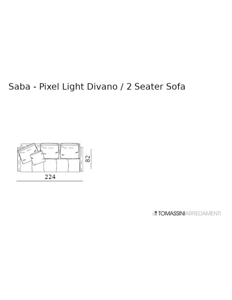 Saba Pixel Light Indoor Sofa | Online Shop